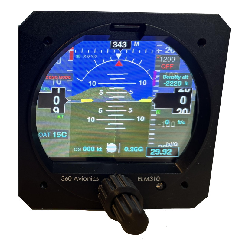 ELM310 Compact EFIS with Touch Display for Experimental Aircraft | High-Resolution Avionics